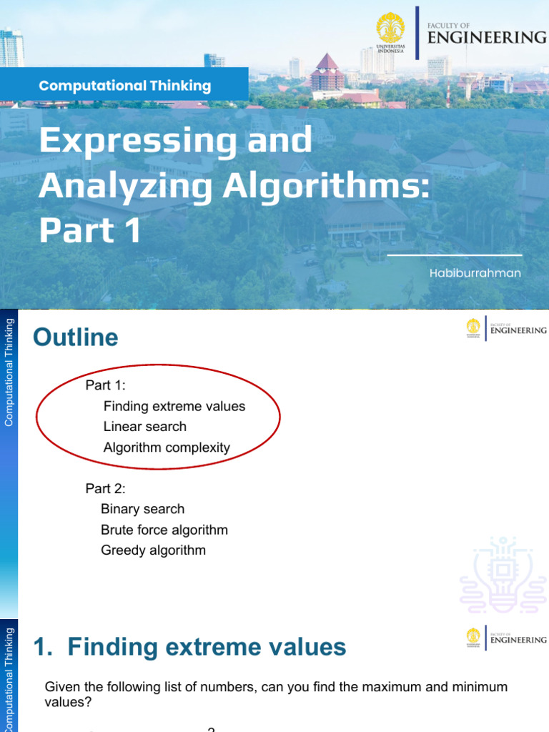 Expressing and Analyzing Algorithms - Part 1 v2 | PDF | Algorithms | Computer Programming