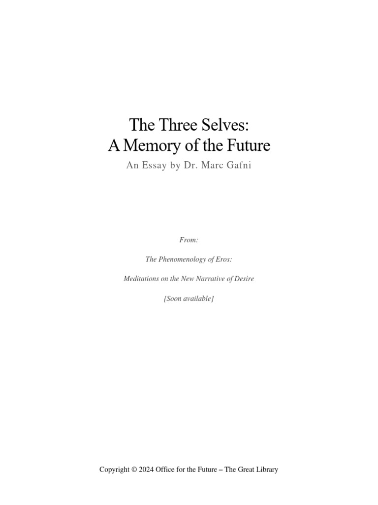 The Three Selves A Memory of The Future | PDF | Self | Behaviour Therapy