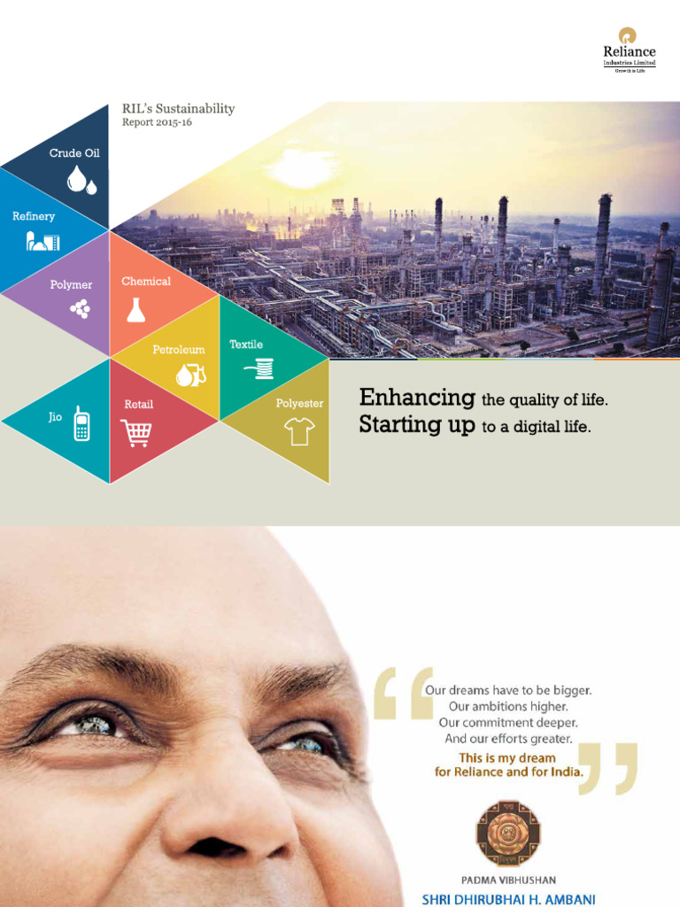 RIL Sustainability Report 2015-16 | PDF | Sustainability | Sustainable ...
