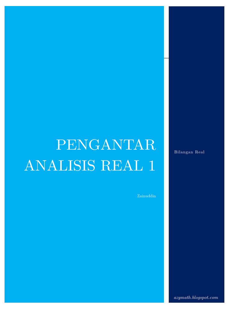 Pengantar Analisis Real 1 - Zainuddin (Revisi 1) | PDF