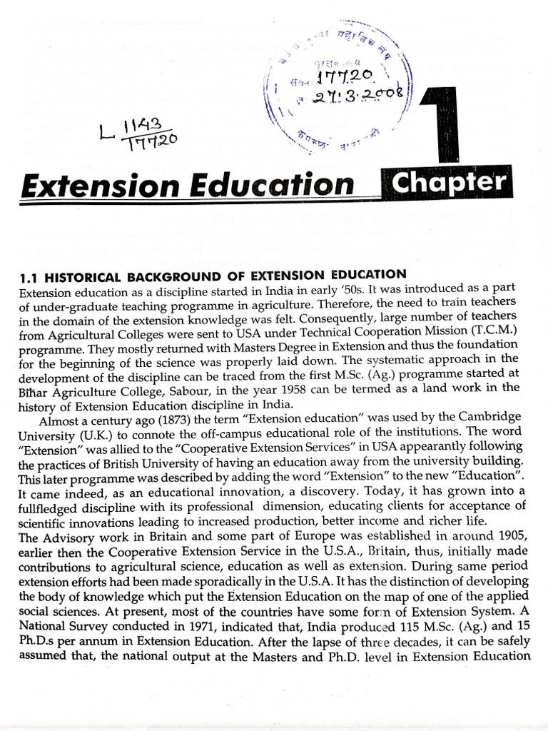 Extension Education | PDF