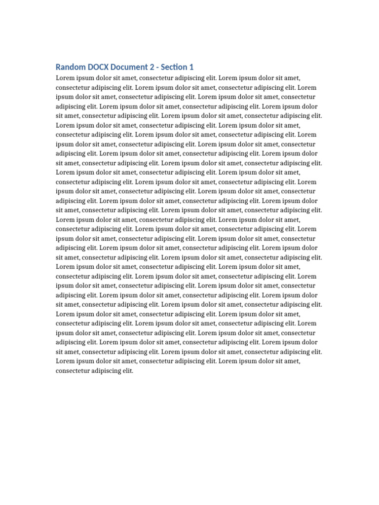 Overview of Random DOCX Document | PDF