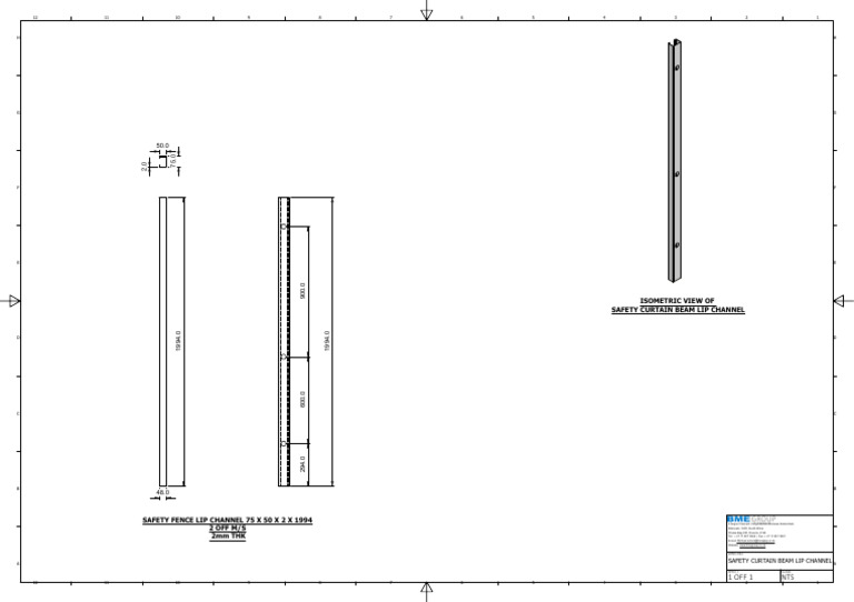 Safety Curtain Beam Lip Channel | PDF