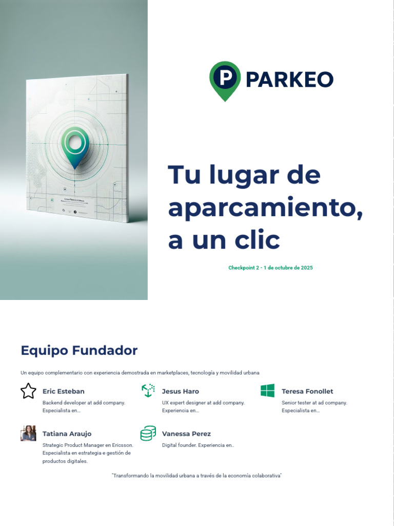 Parkeo-Conectando-conductores-con-plazas-de-aparcamiento-privadas | PDF