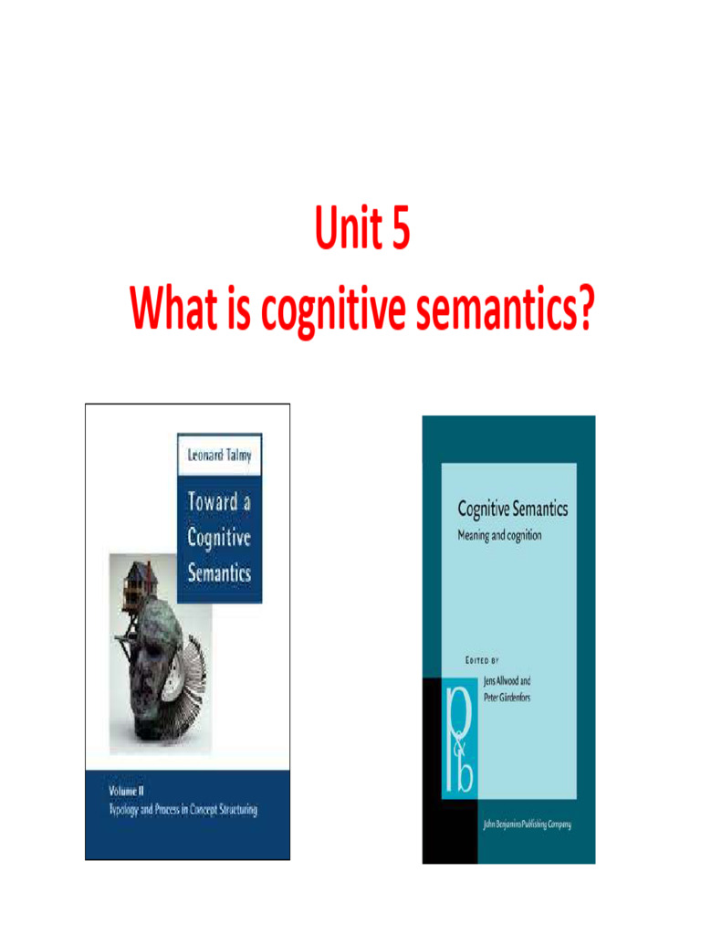 Understanding Cognitive Semantics Concepts | PDF | Semantics | Concept
