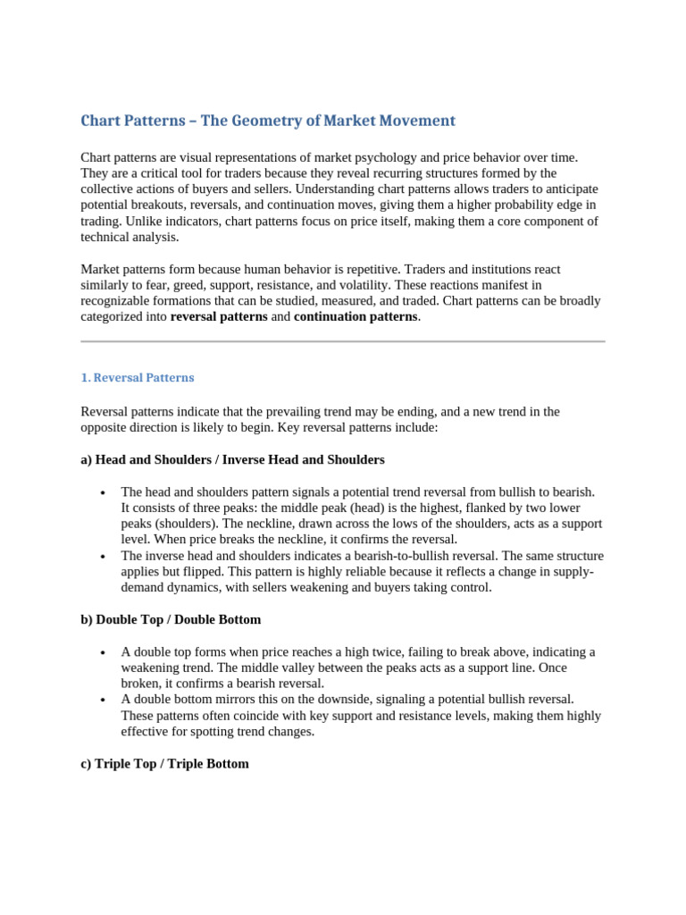 Mastering Chart Patterns in Trading | PDF | Market Trend | Financial ...