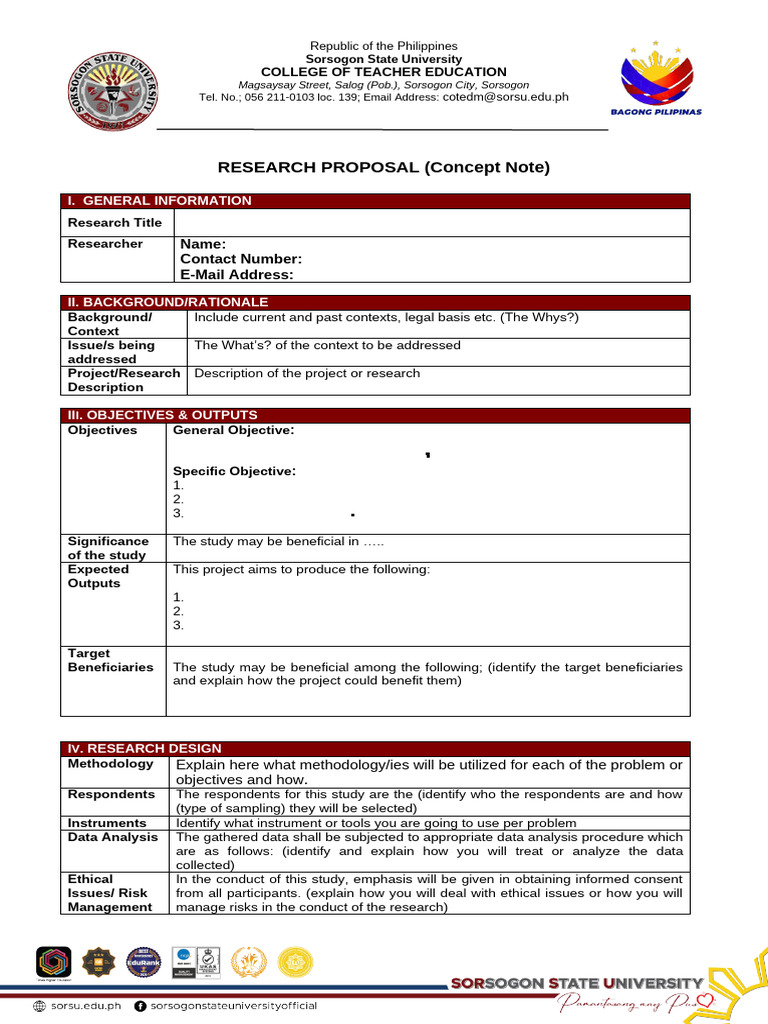 Concept Note Template | PDF | Methodology | Science