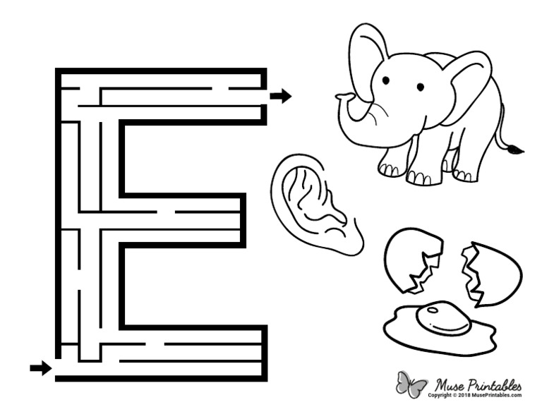 Letter e Maze | PDF