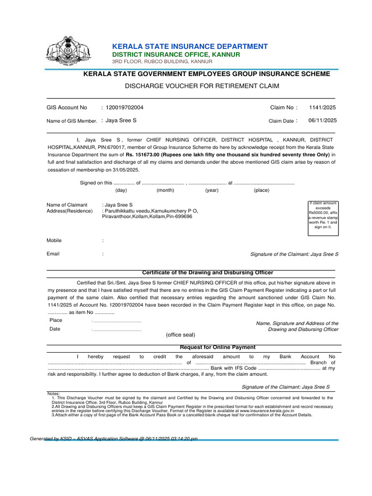Gis - Discharge - Jaya Sree S - 2025-11-06 - 15-14-20 | PDF