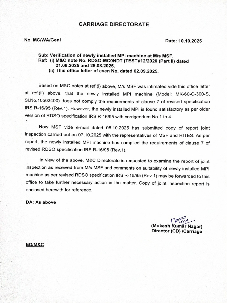 Verification of Newly Installed MPI Machine at MSF | PDF