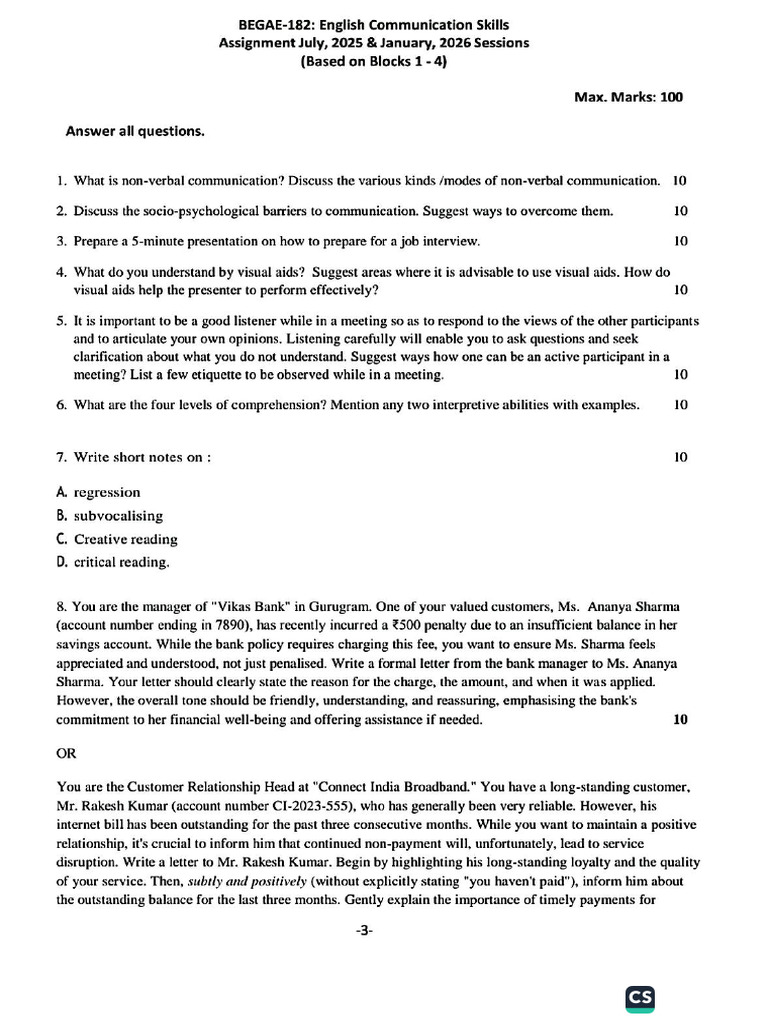 Begae 182 English 25-26 | PDF