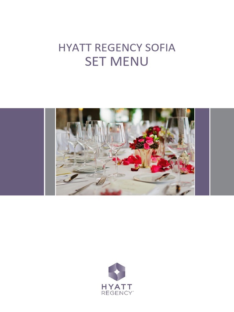 HYATT Set 4 Course Menus Proms | PDF