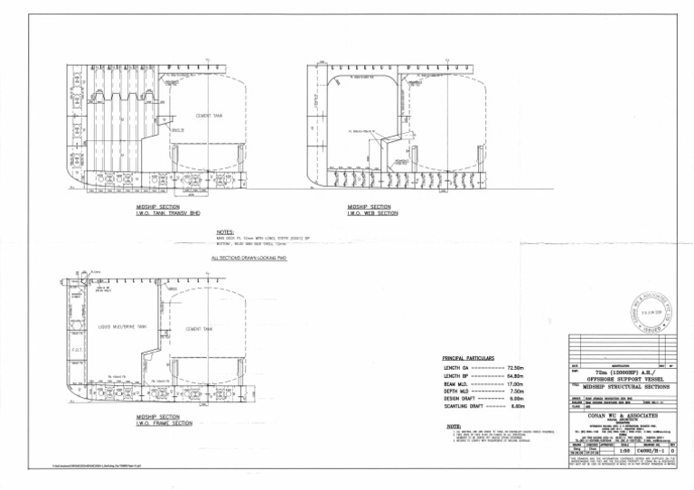 698 - Midship Section Plan | PDF