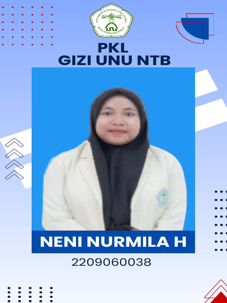 Biru Putih Geometri Modern Manajer ID Card | PDF