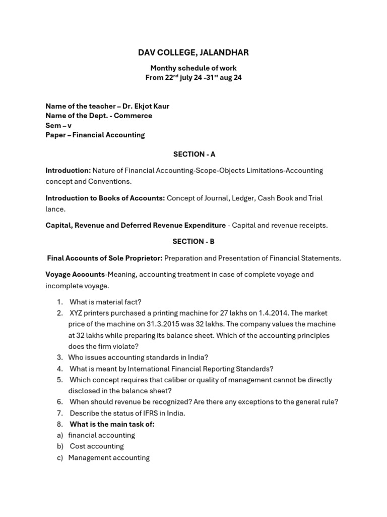Financial Accounting | PDF