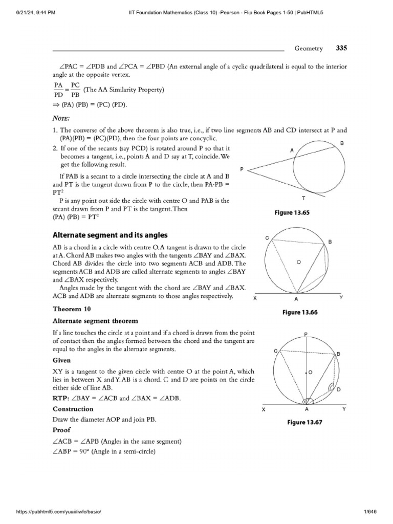 IIT Foundation Mathematics Class 10 Pearson Flip Book Pages 1 50 ...