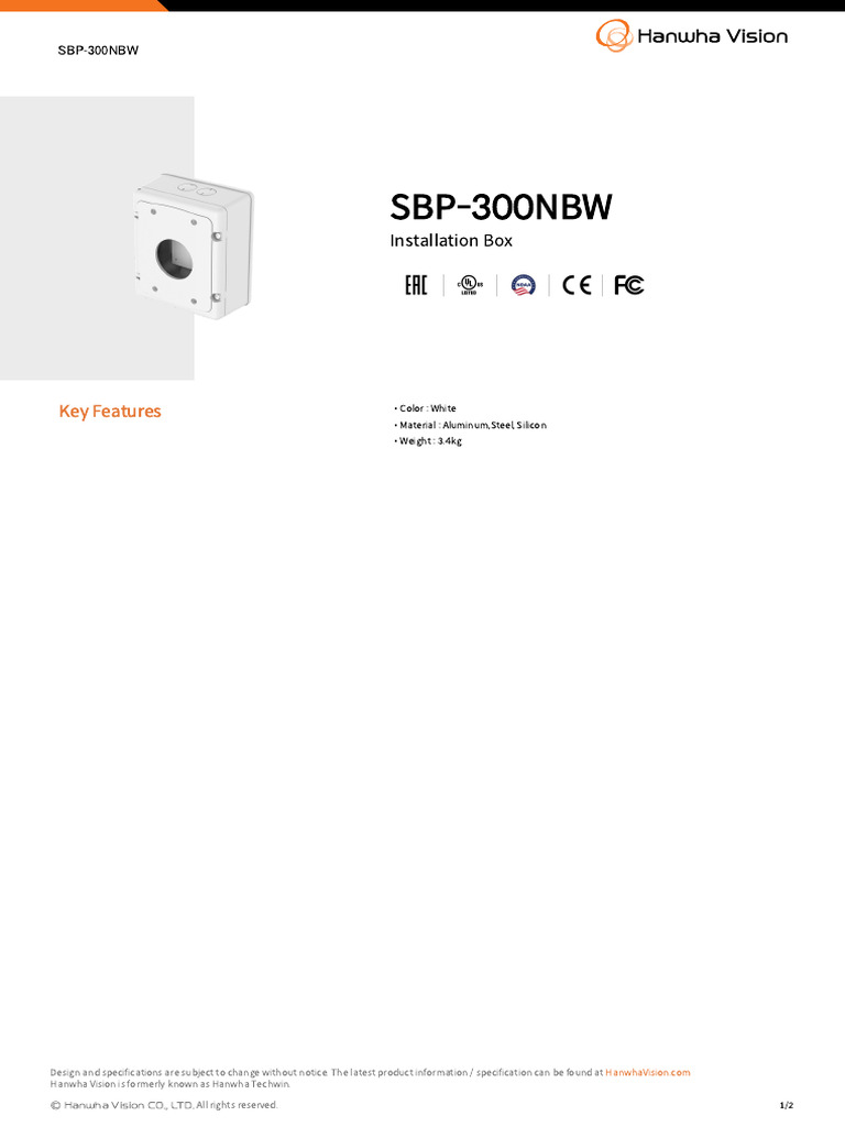 DataSheet SBP-300NBW 20250906 EN 083437 | PDF