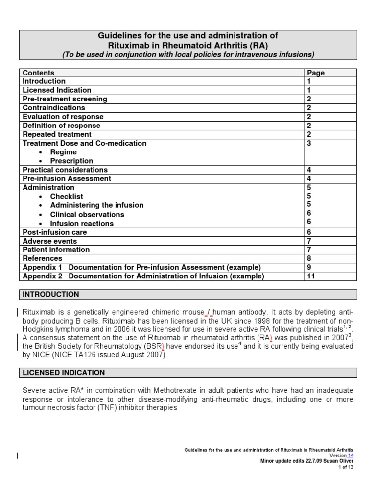 Rituximab_protocol.pdf | Intravenous Therapy | Rtt