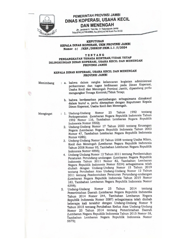 SK Agus Triyanto 2024 | PDF