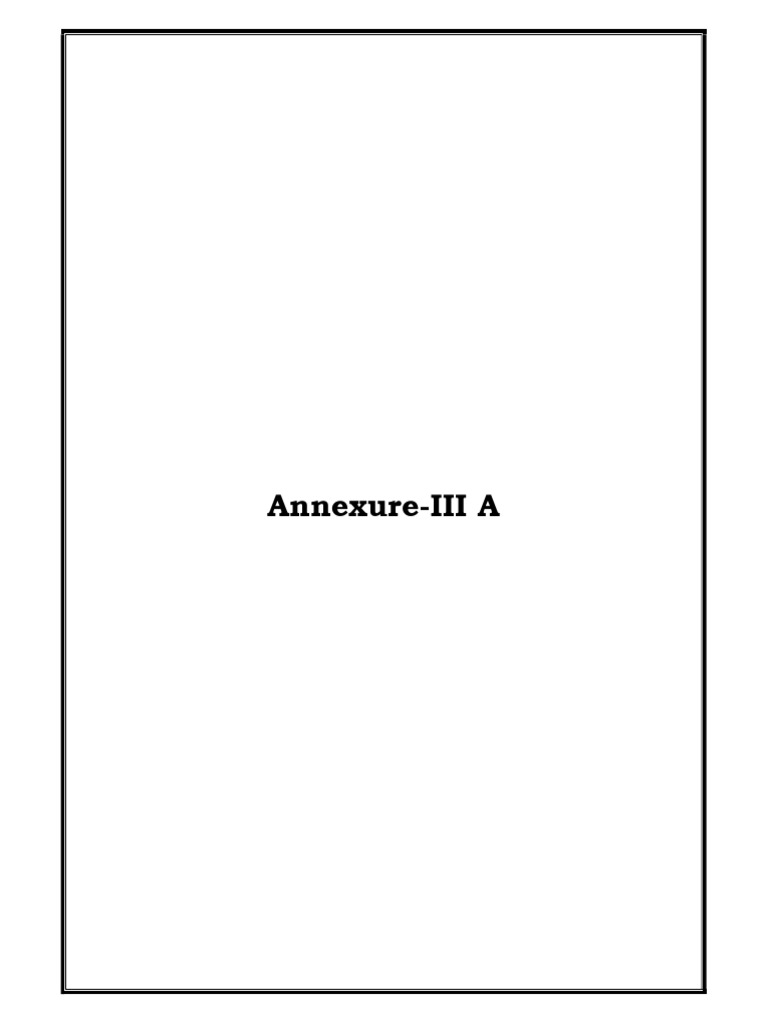 Title - Annexure-III A | PDF