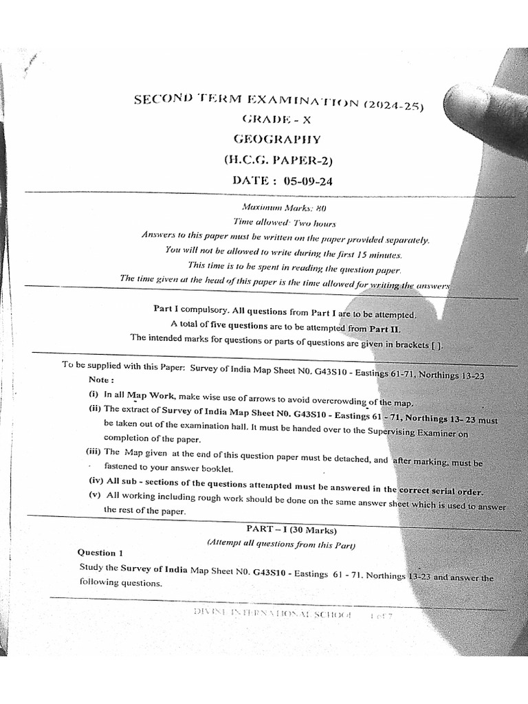 Geo Last Year Paper | PDF