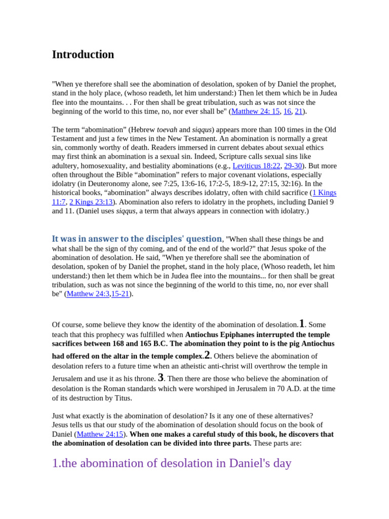 Abomination Amazing SDA | PDF | Bible Content | Religious Belief And ...