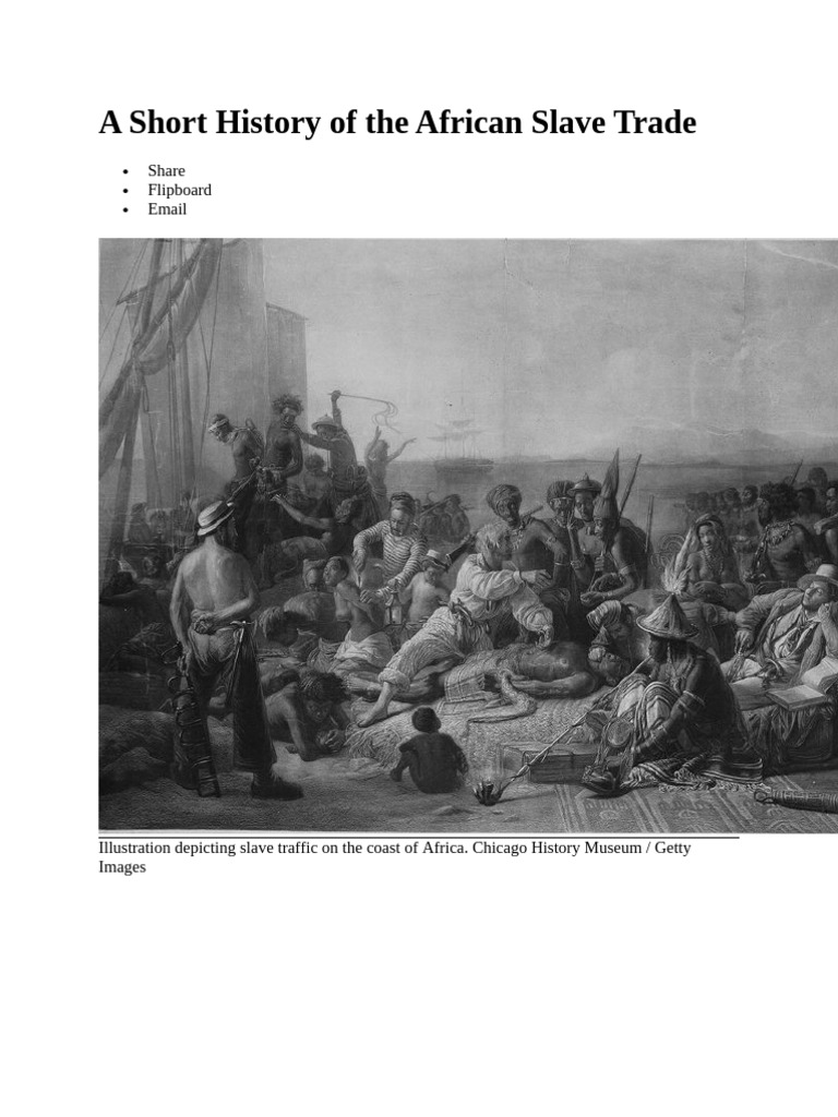 History of the African Slave Trade | PDF | Slavery | Atlantic Slave Trade