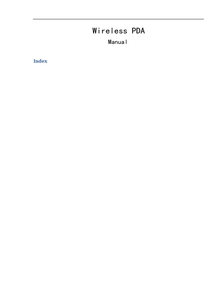 Pda Manual | PDF | Personal Digital Assistant | Data