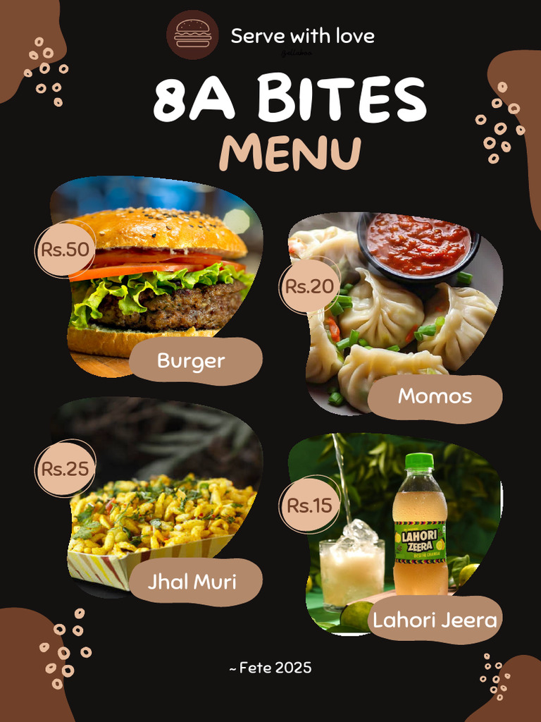 #8A Bites Menu | PDF
