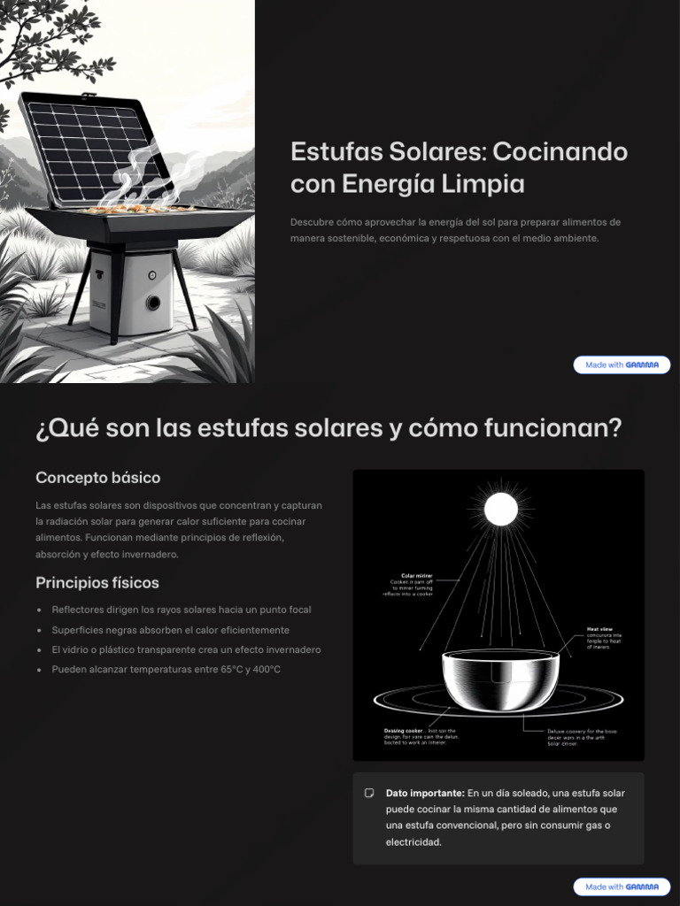 Estufas Solares: Cocina Sostenible y Limpia | PDF | Energía solar | Estufa