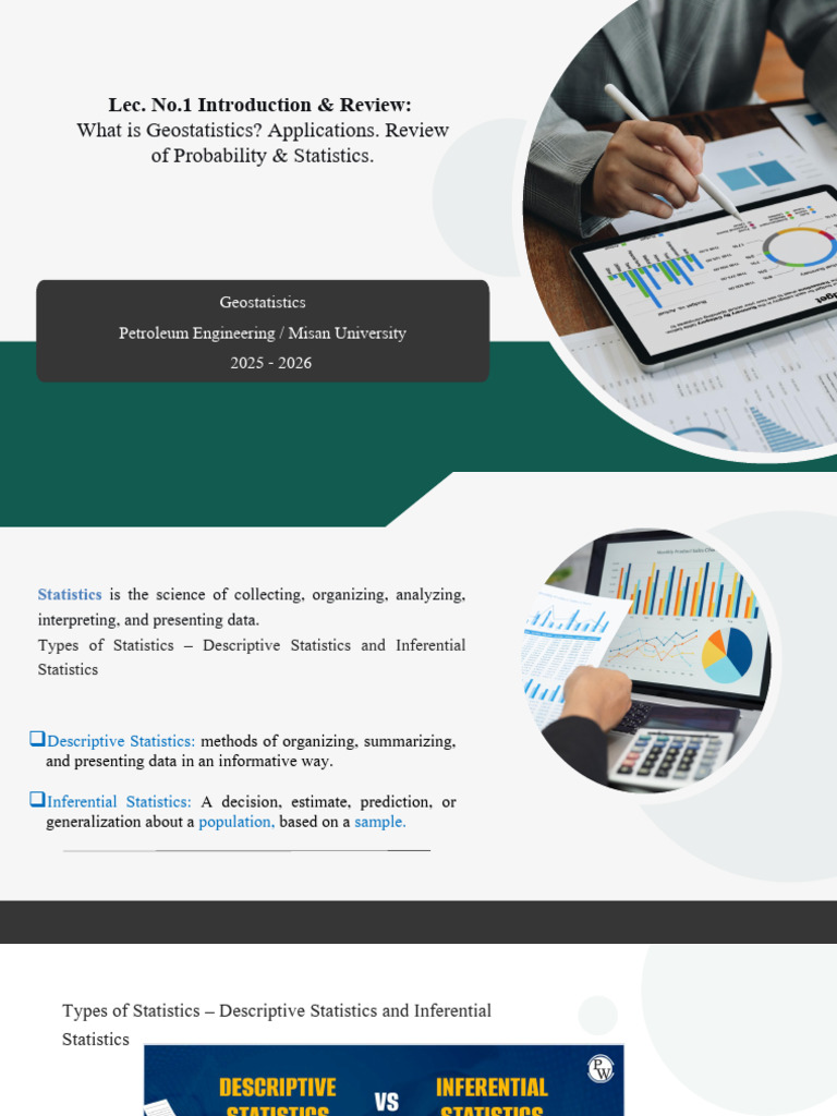 Lecture NO.1 Geostatistics | PDF | Statistics | Mode (Statistics)