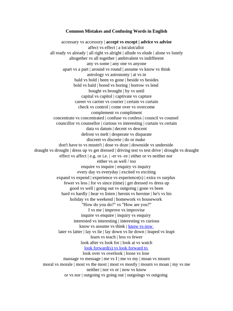 Common English Mistakes Explained | PDF