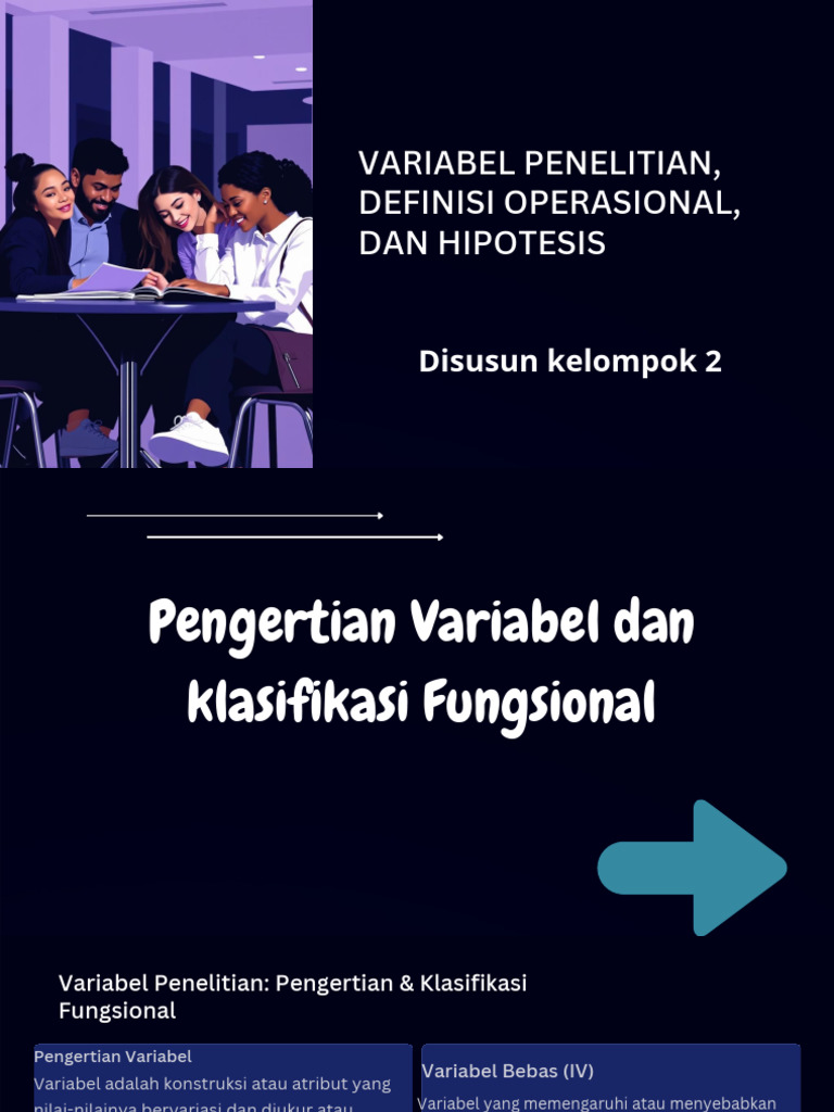 Variabel Penelitian Definisi Operasional Dan Hipotesis (1).Pptx | PDF