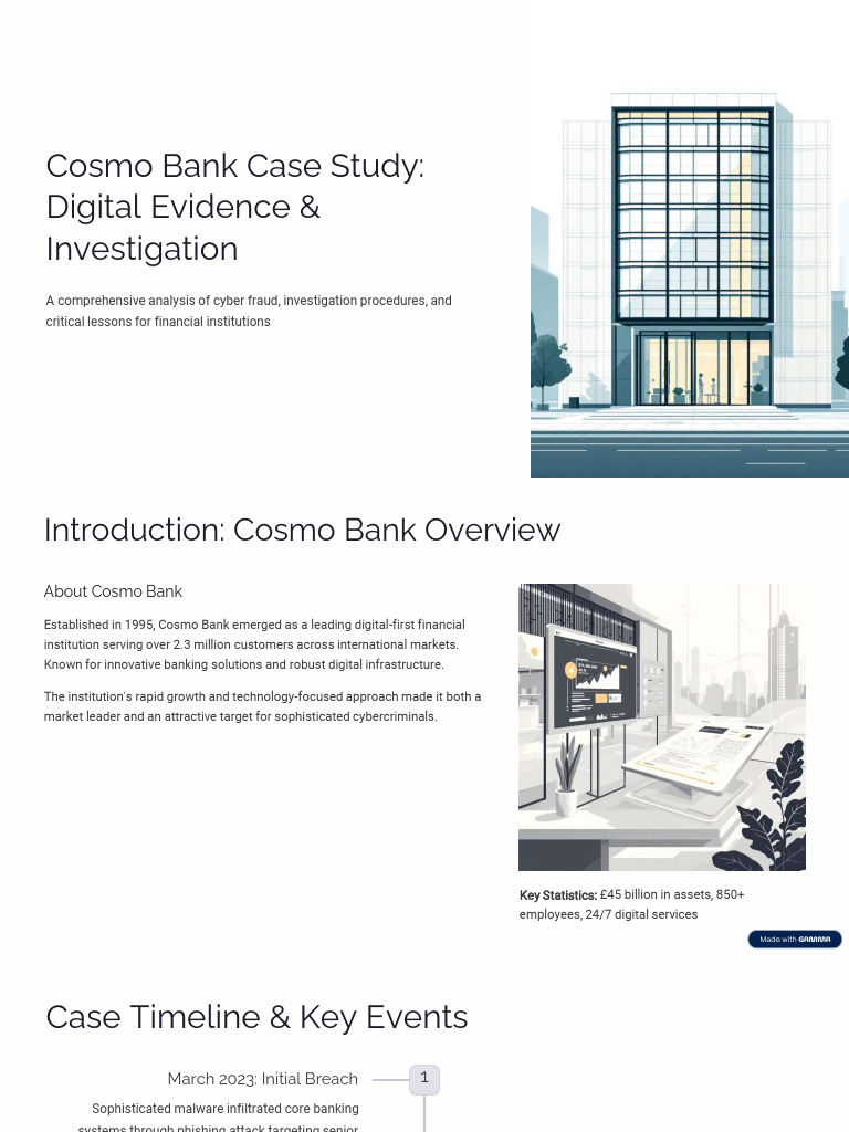 Cosmo Bank Case Study Digital Evidence and Investigation | PDF ...