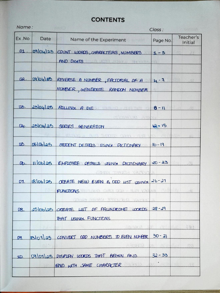CS Index Page (Annexure) | PDF