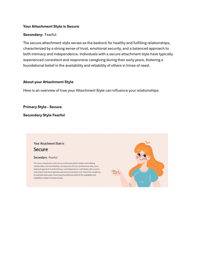 Attachment Styles | PDF | Attachment Theory | Intimate Relationships