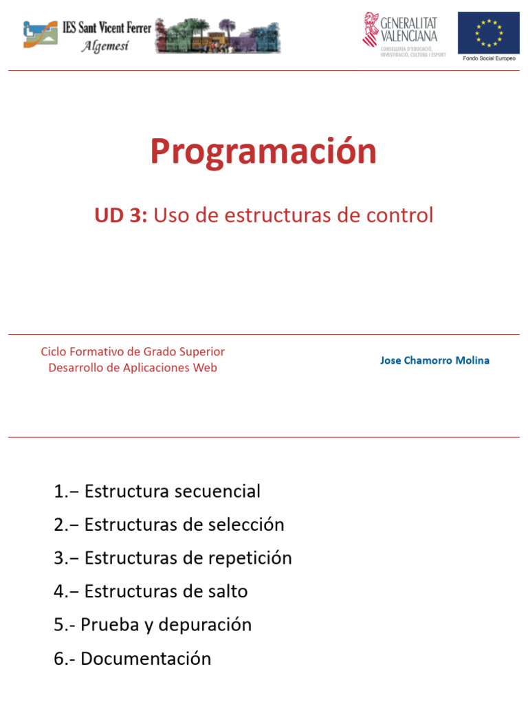 Estructuras de Control en Programación | PDF | Flujo de control | Java ...
