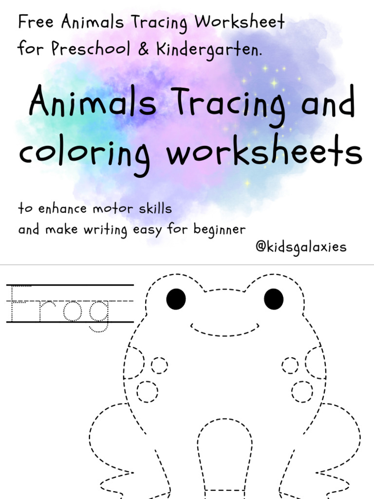 Free Animal Tracing Worksheets for Kids | PDF