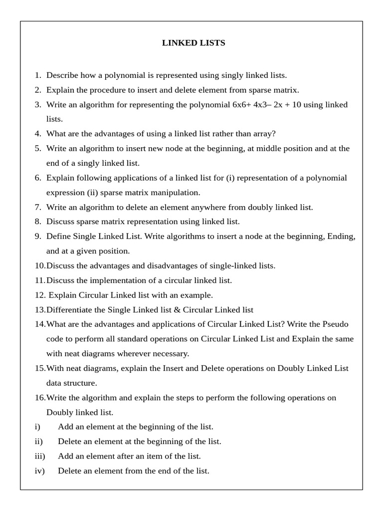 Linked Lists: Operations and Applications | PDF