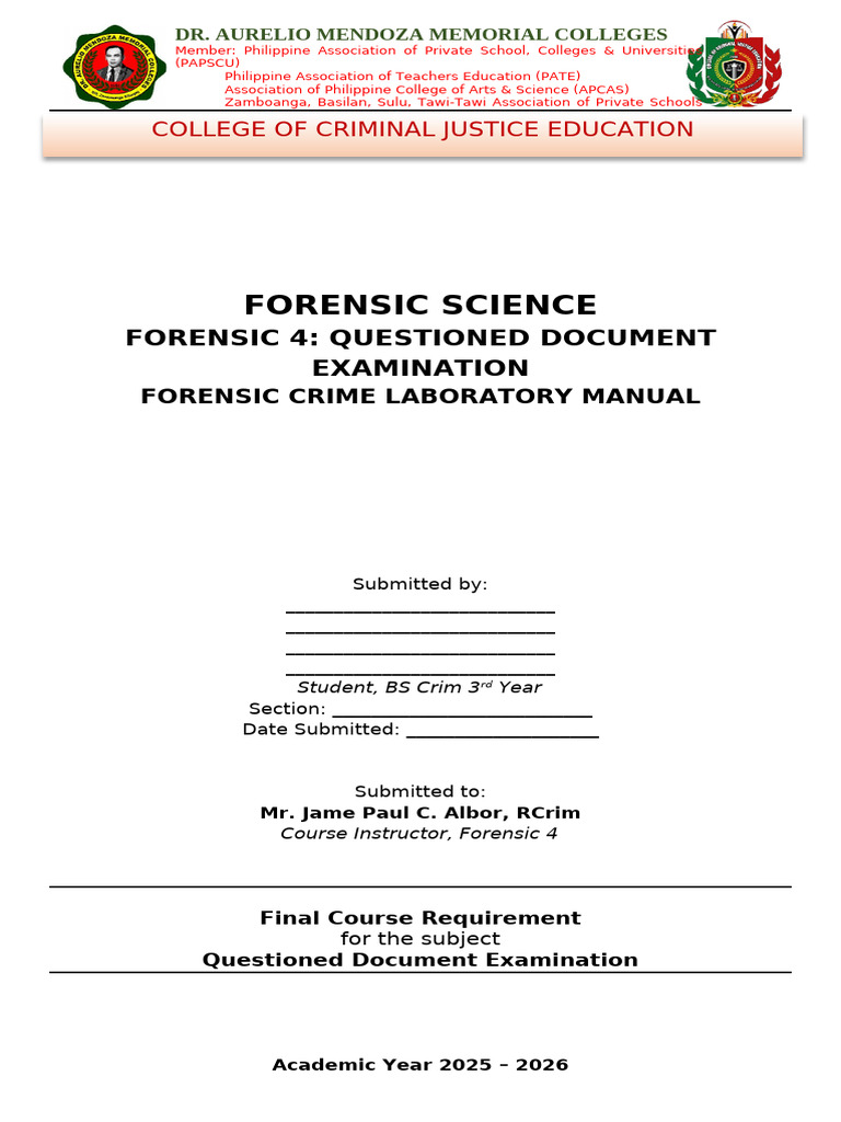 FORENSIC SCIENCE QDE Final Requirements | PDF | Forensic Science ...