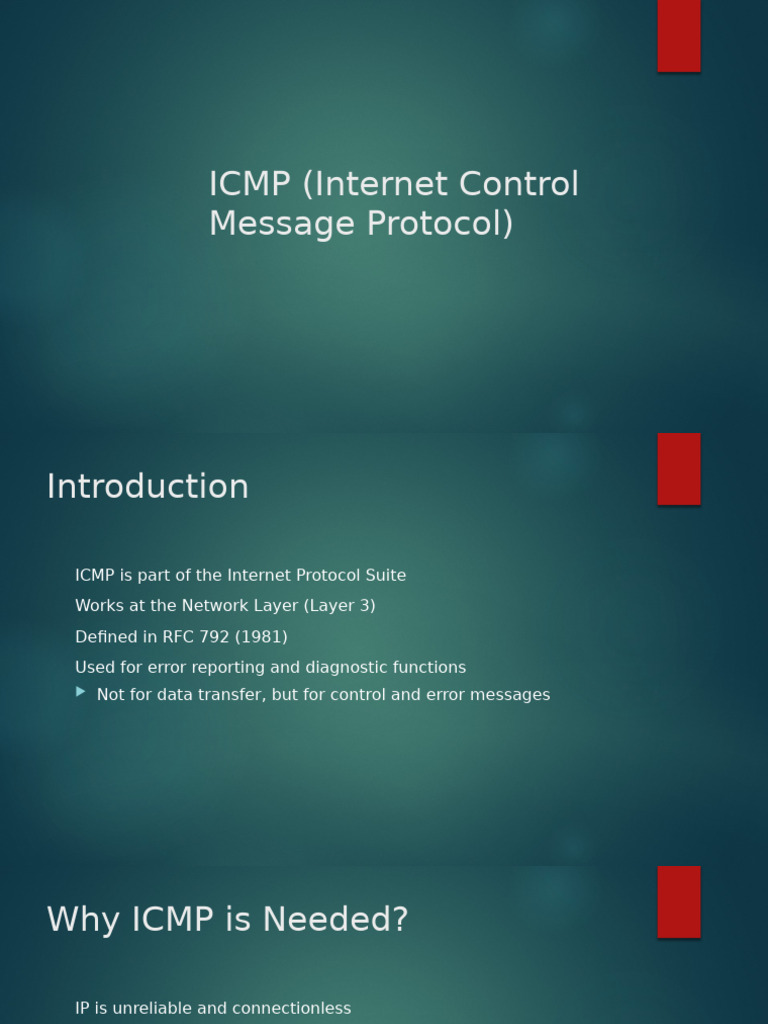 ICMP (Internet Control Message Protocol) | PDF