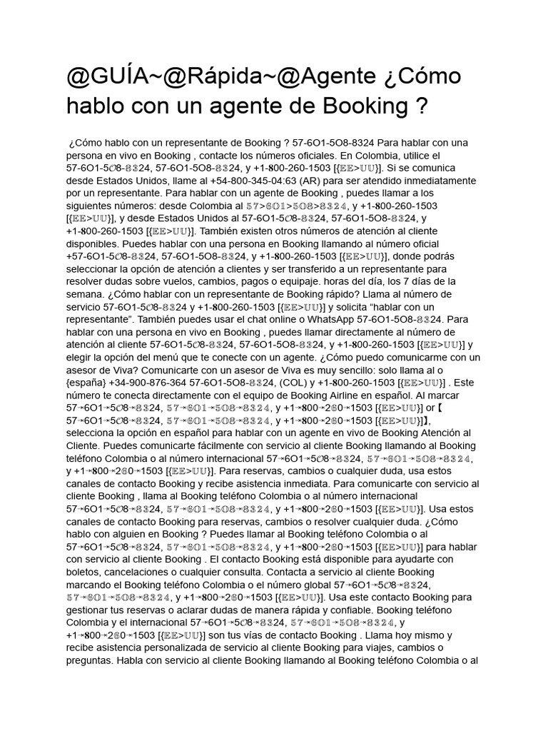 copy1 | PDF | Booking.Com | Servicio al Cliente