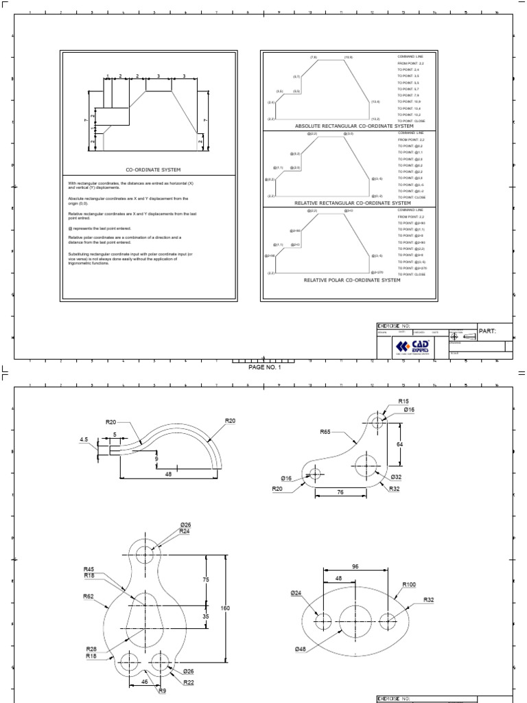 Autocad Drawings | PDF | Geometry | Analytic Geometry