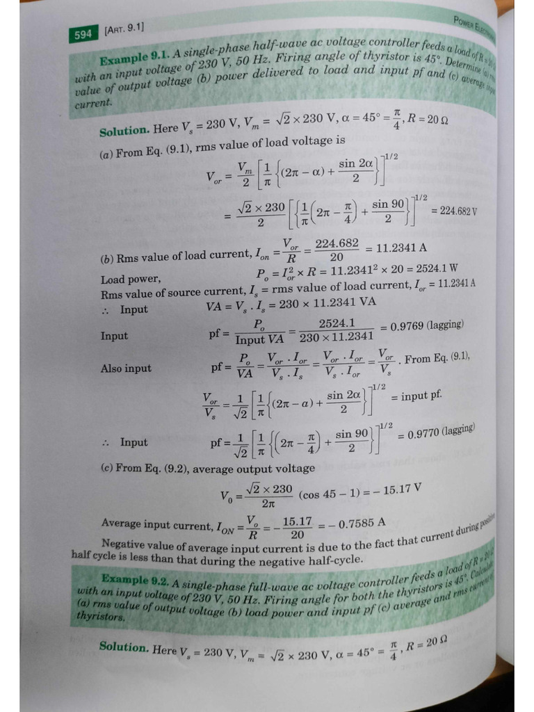 Power Electronics Problems For Assignment Test. | PDF