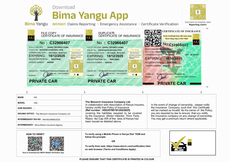 Daniel Onyango Ouma CRT | PDF