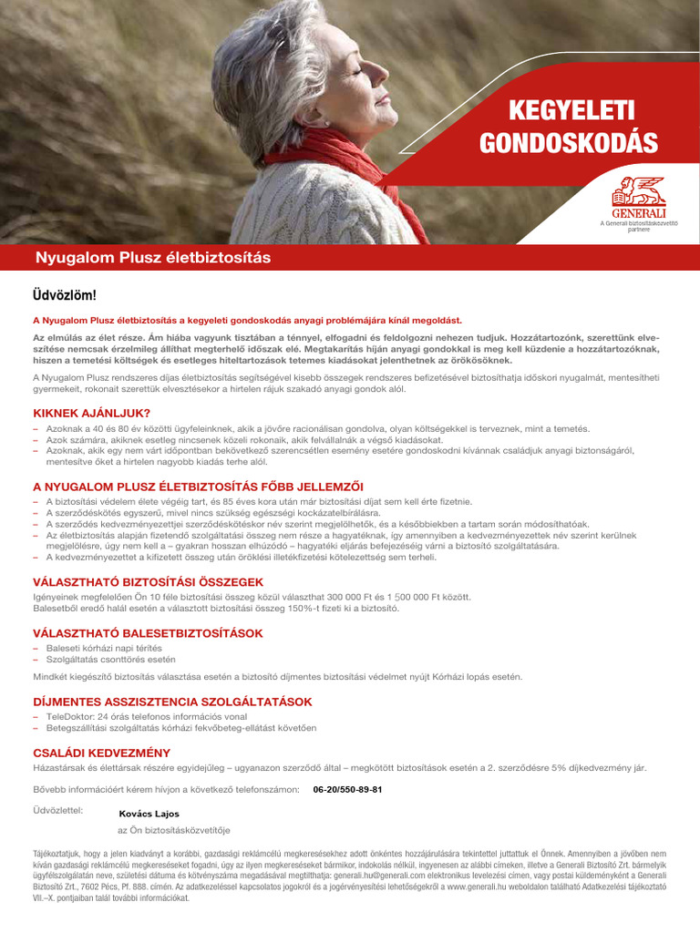 Nyugalom Plusz Tájékoztató | PDF