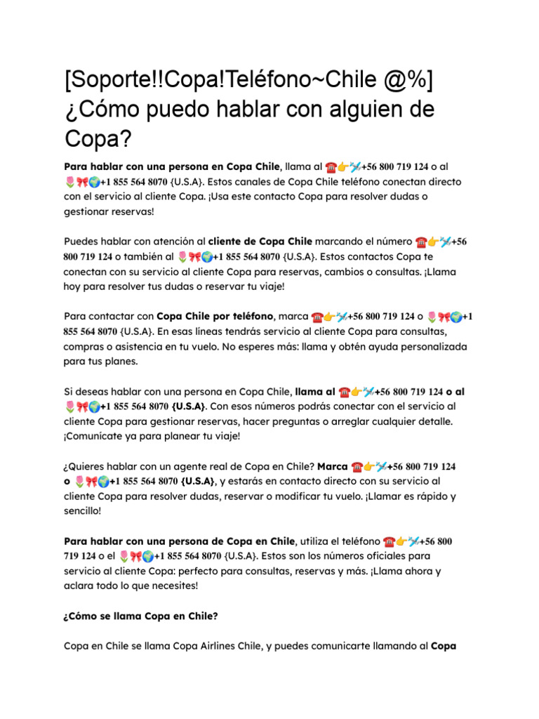 Como Puedo Hablar Con Alguien de Cop A | PDF | Servicio al Cliente | Teléfono