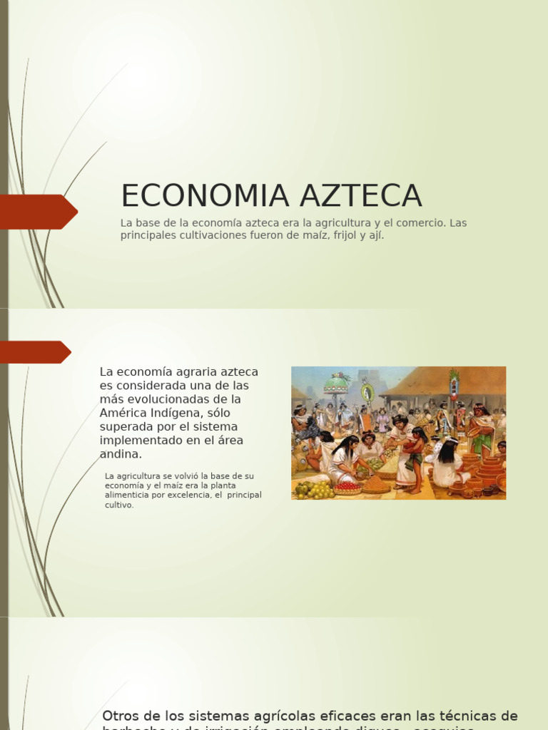 Economía Azteca y Maya: Cultivos y Comercio | PDF | Agricultura ...
