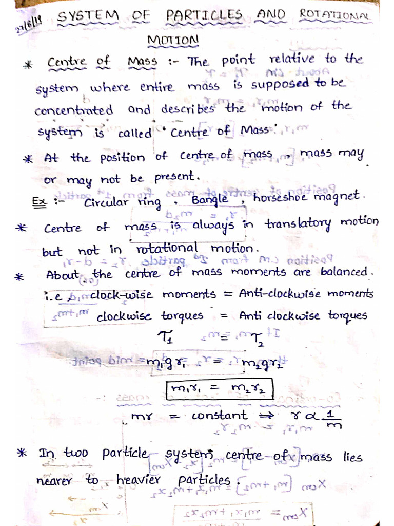 Centre of Mass Lesson | PDF
