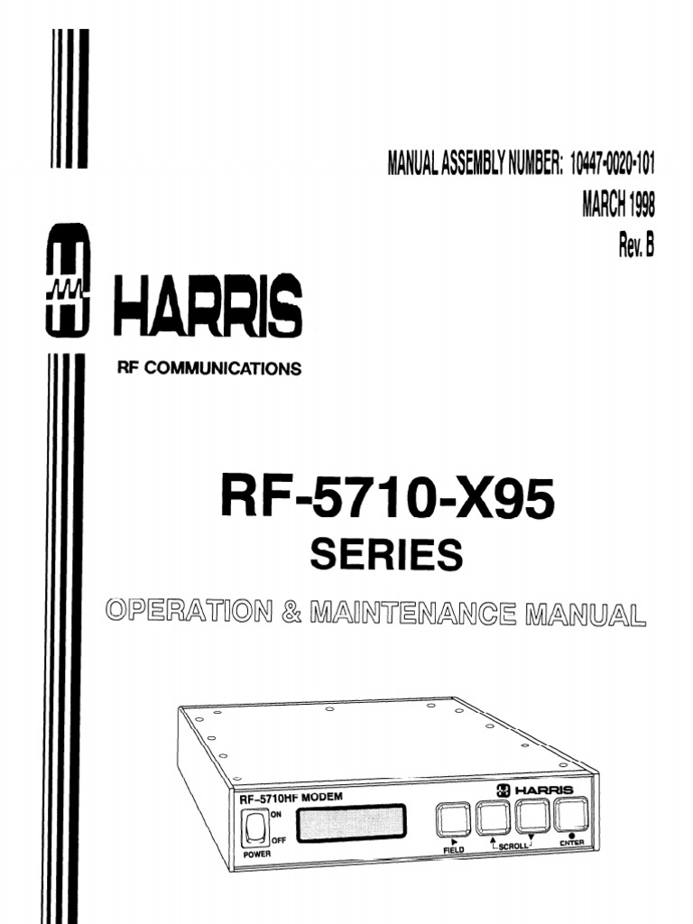 Rf-5710-x95 Series. Manual de Operacion y Mantenimiento | PDF | Capacitor | Telecommunications ...